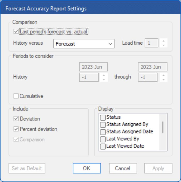Forecast Accuracy - Forecast Pro