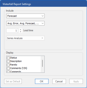 Waterfall - Forecast Pro