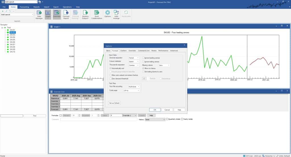 Forecast Pro Format Options - Forecast Pro