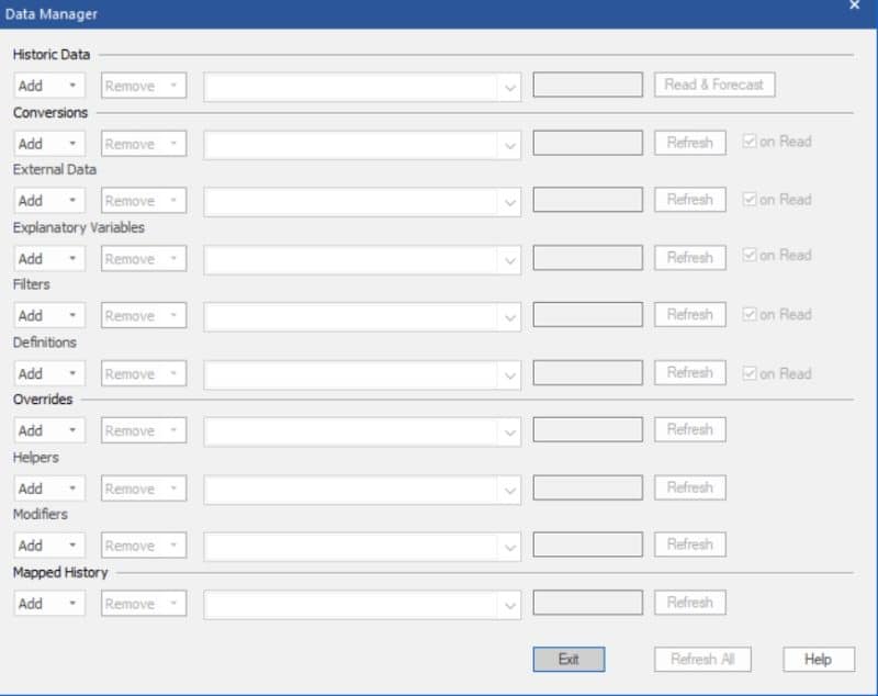 Using the Data Manager - Forecast Pro