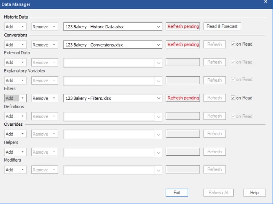 Defining the Data - Forecast Pro