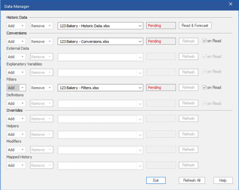 Defining the Data - Forecast Pro